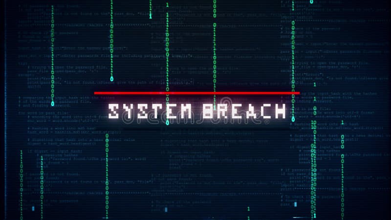 System Breach Glitch Effect, System Breach Glitch Banner Stock Footage - Video of malware ...
