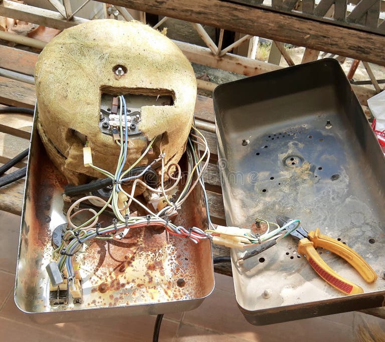 The System of a Broken Steam Iron Stock Image - Image of broken ...