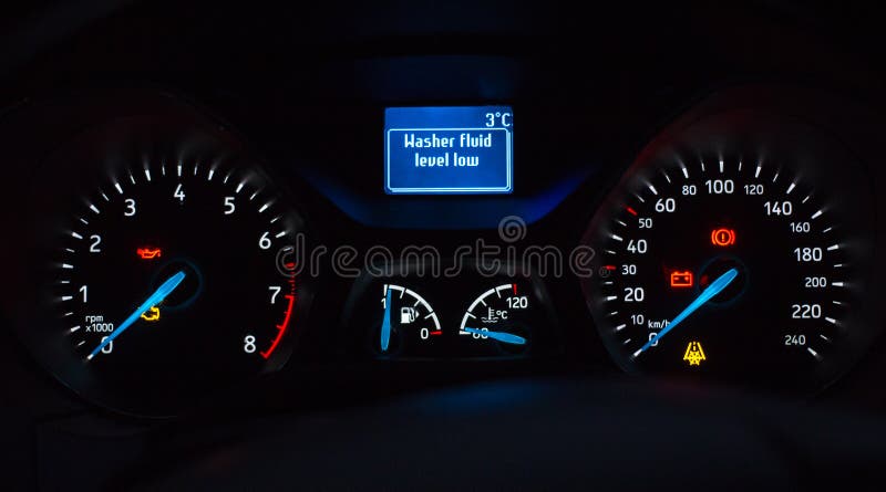 System Check on Engine Start. Stock Photo - Image of digital, engine ...
