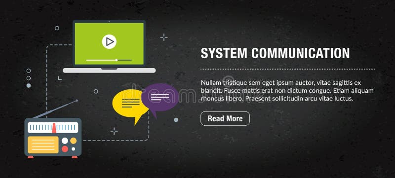 System Communication Concept Banner for Internet Stock Vector ...