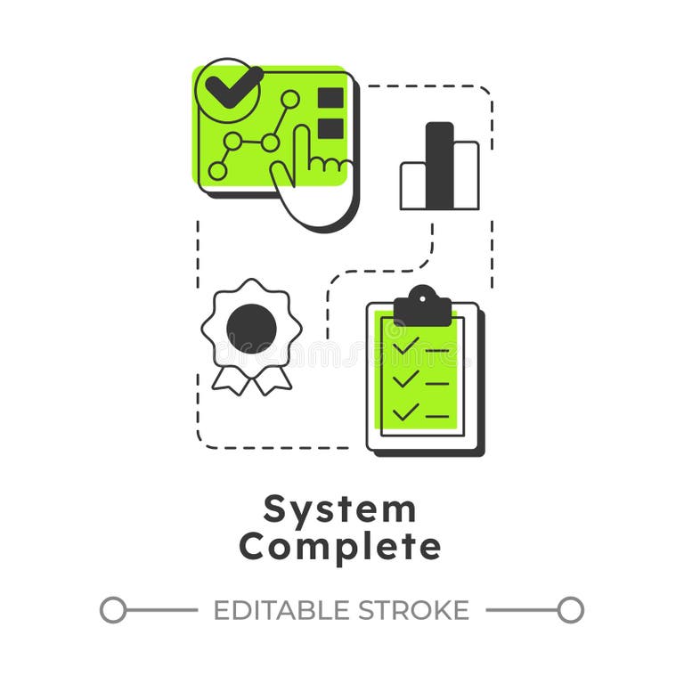 System Complete Modern Linear Concept Icon Stock Illustration ...