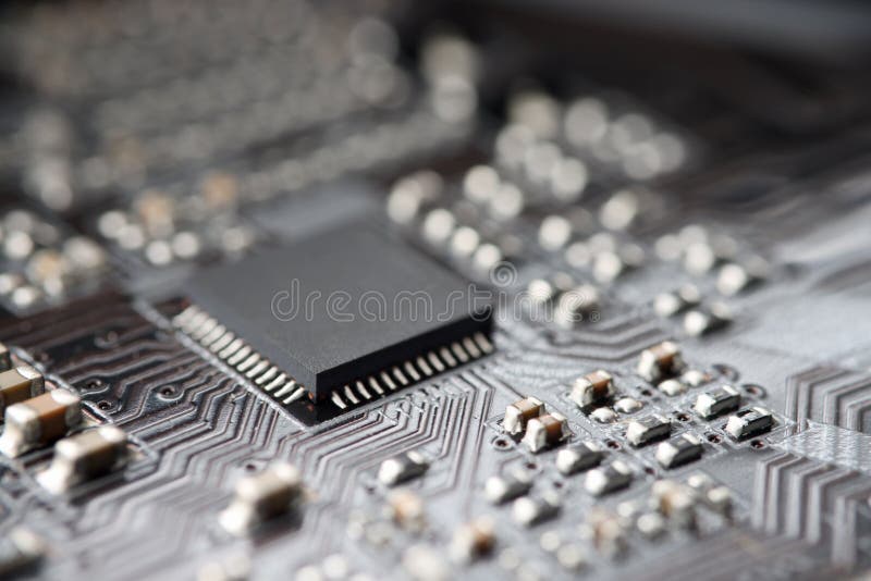 System Computer Board with Microcircuits. Computer Repair and ...