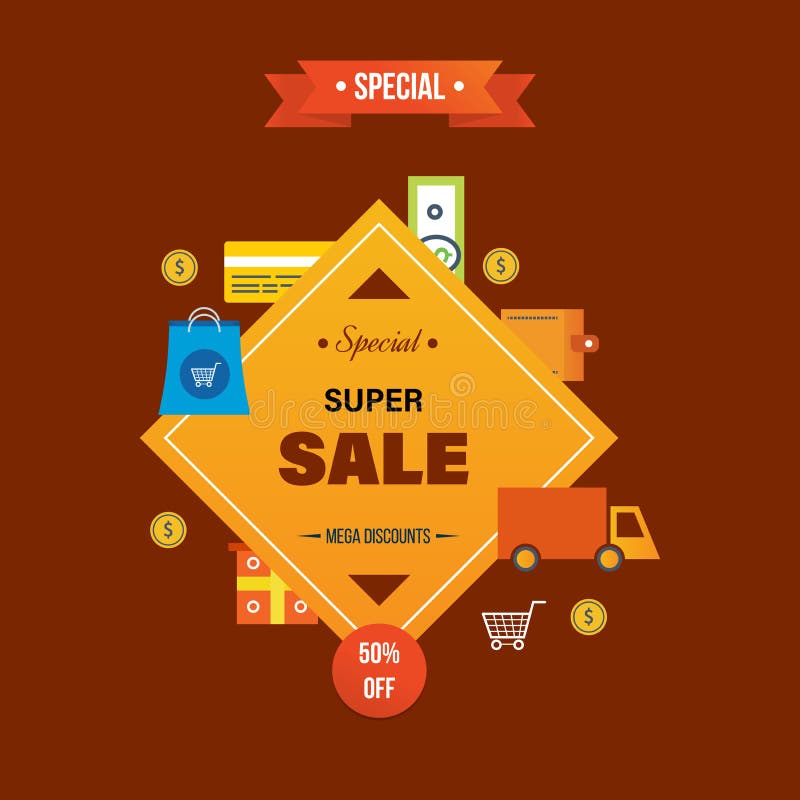 System Concept of Super Discounts and Special Offers Stock Vector ...