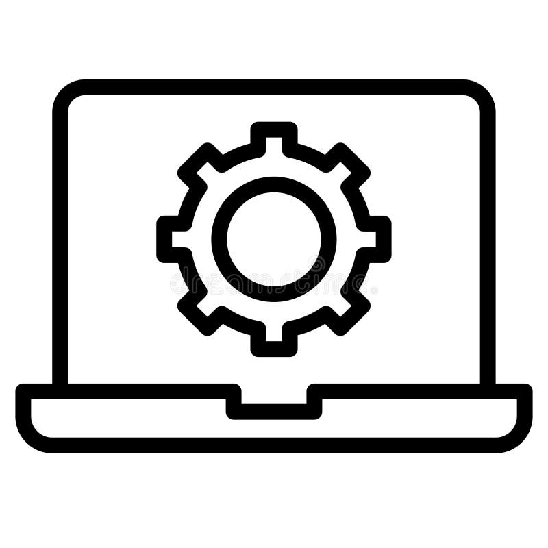 System Configuration Isolated Vector Icon Which Can Easily Modify Or