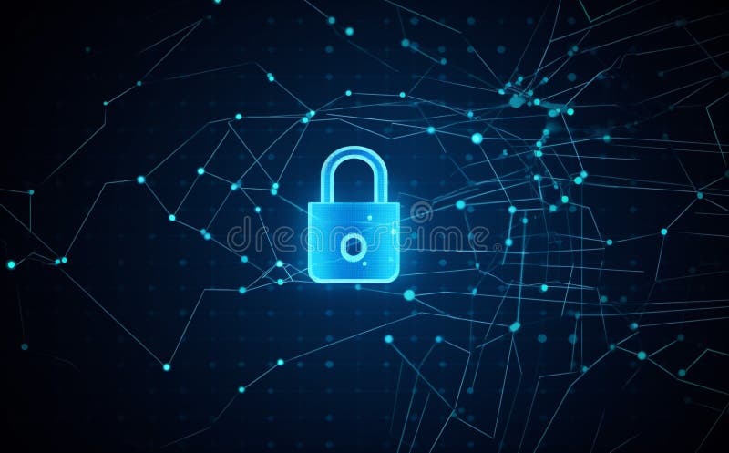 Cyberspace System Cyber Digital Lock Network Security Technology ...