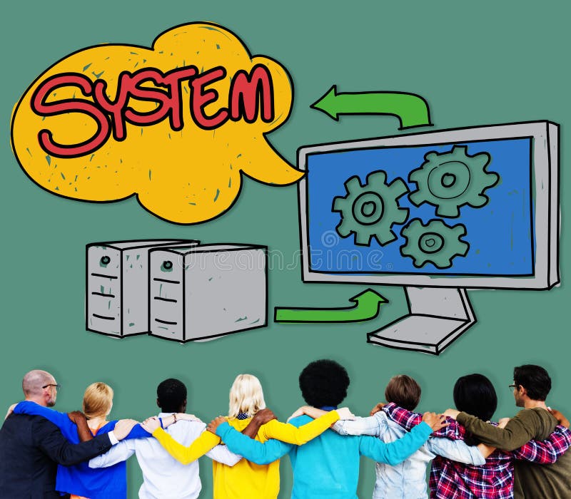 System Connection Technology Data Networking Concept Stock Image ...