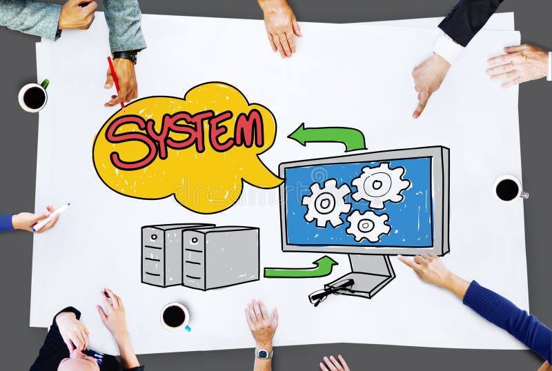 System Connection Process Method Progress Rules Concept Stock Image ...