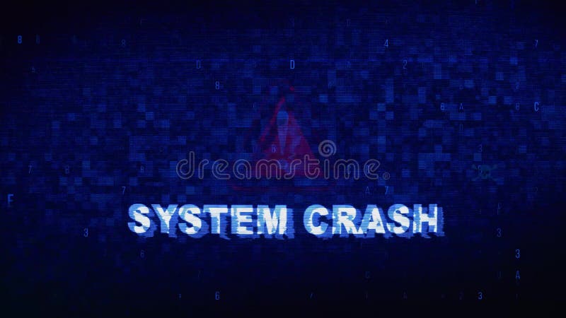 SYSTEM CRASH Alert Warning Error Pop-up Notification Box on Screen ...