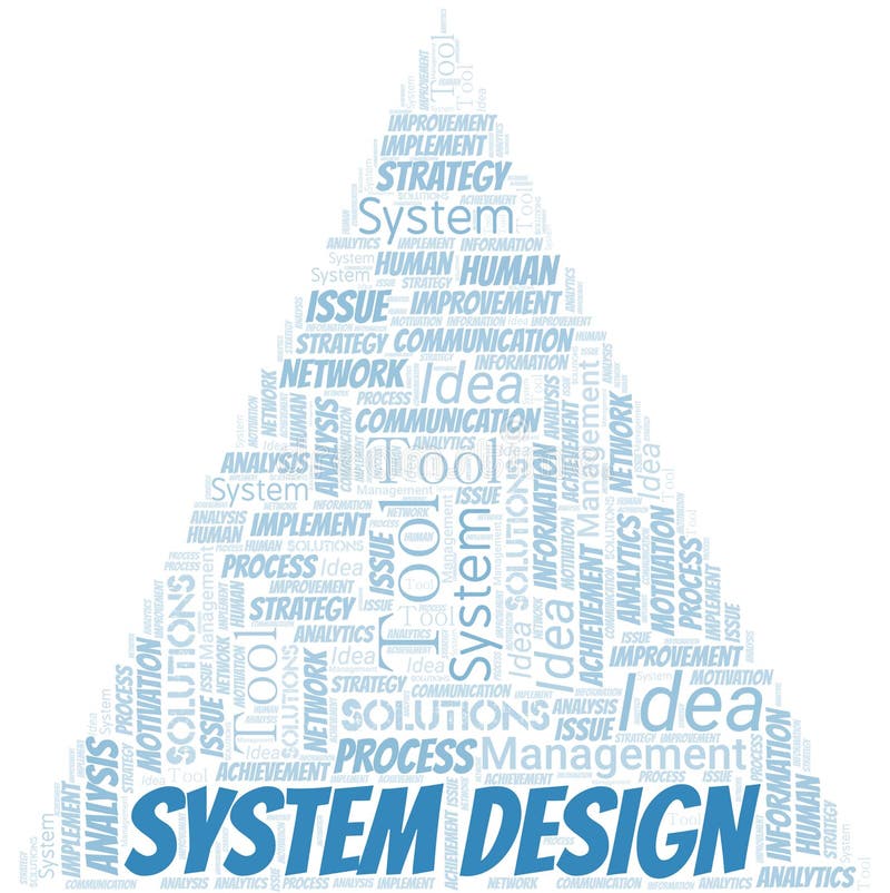 System Design Typography Vector Word Cloud. Stock Vector - Illustration ...