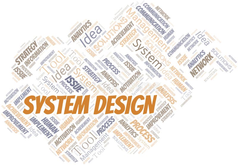 System Design Typography Vector Word Cloud. Stock Vector - Illustration ...