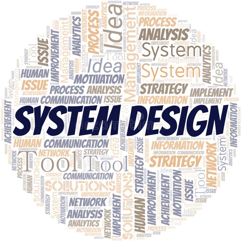 System Design Typography Vector Word Cloud. Stock Vector - Illustration ...