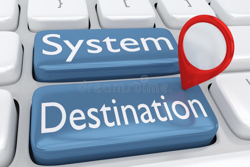 System Destination concept stock illustration. Illustration of network ...