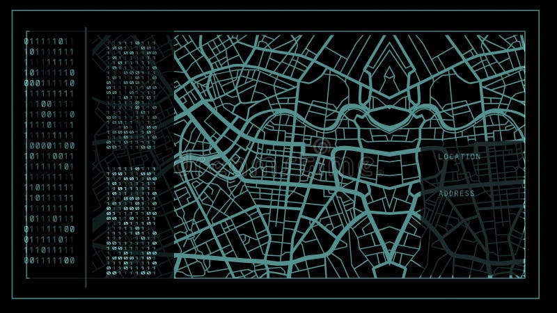 The System Detected the Target on a Map of the City, Highlighting the ...