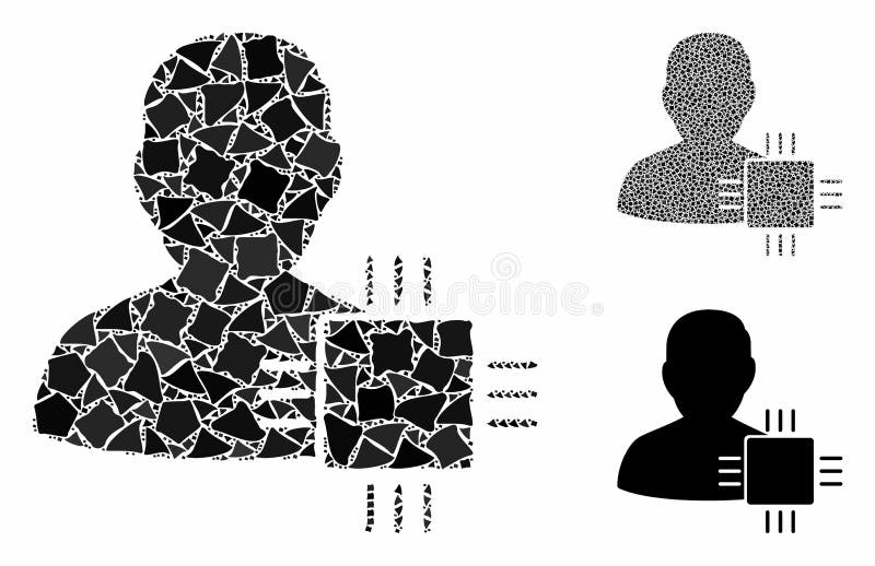 System Developer Composition Icon of Ragged Items Stock Vector ...