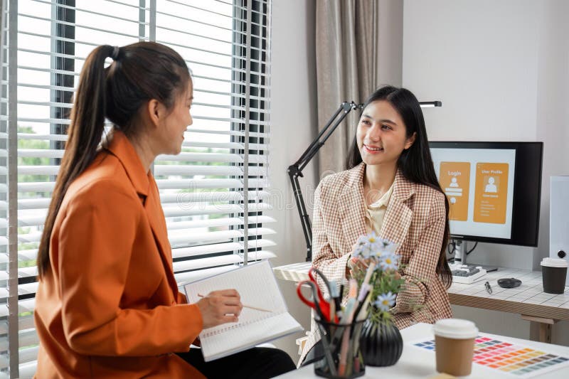 System Development Team Collaborating on UX UI Design in Modern Office ...