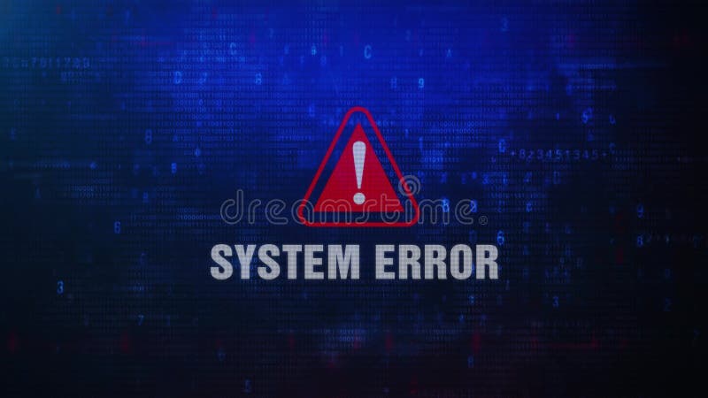 System Error Warning Alert Error Message Flashing On Screen Computer