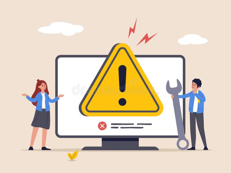 System Error Concept. Software Problem or System Failure, Security ...
