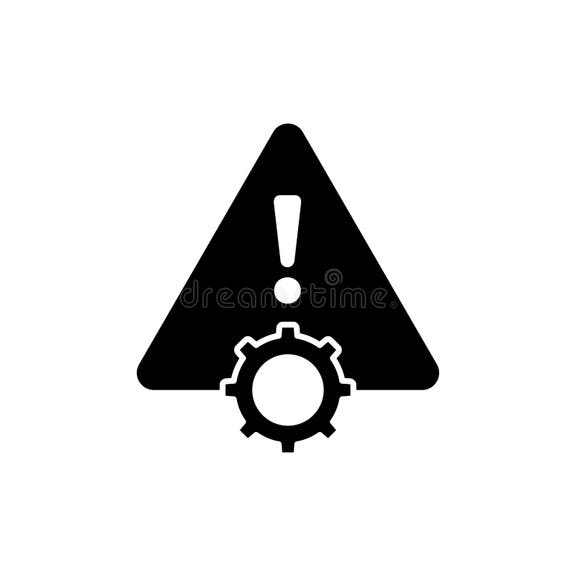 System Error Icon Set.Technical Failure Warning Vector Symbol in a ...
