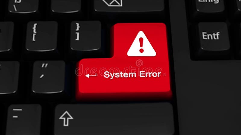 101. System Error Rotation Motion on Computer Keyboard Button. Stock ...