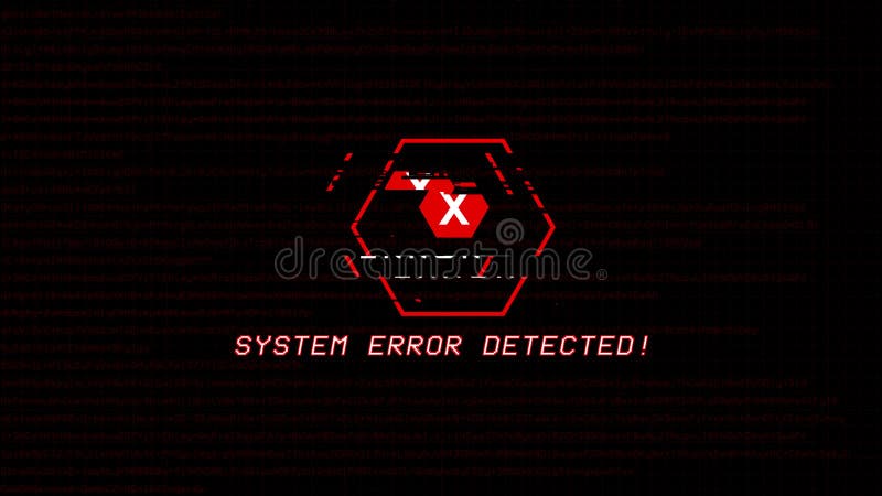System Error Security Hacking Alert Cyber Crime Attack Computer Error