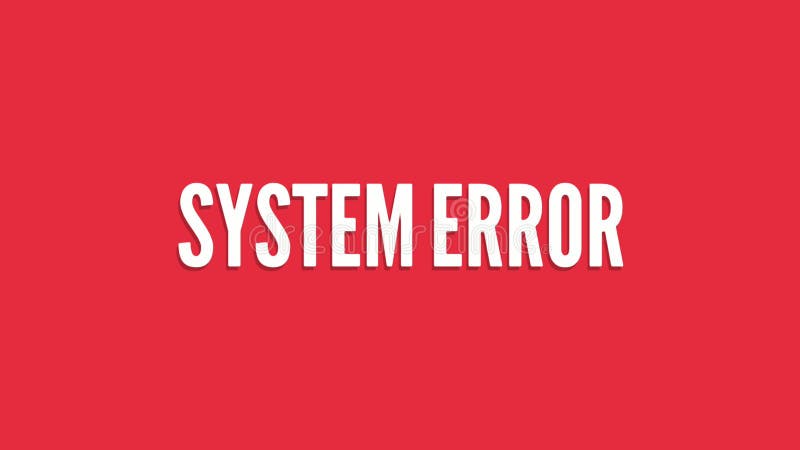 System Error Alert Message Over Computer Binary Hacking Glitch