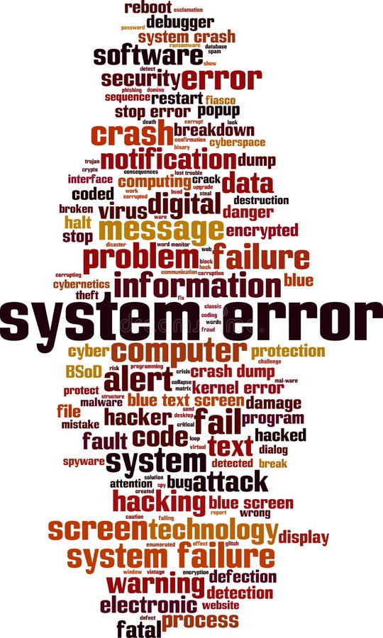 System failure word cloud stock vector. Illustration of stop - 282657840