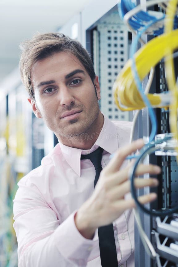 System Fail Situation in Network Server Room Stock Photo - Image of ...