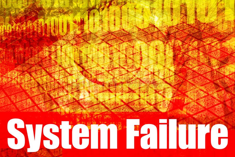 System Failure Alert Warning Message Stock Illustration - Illustration ...