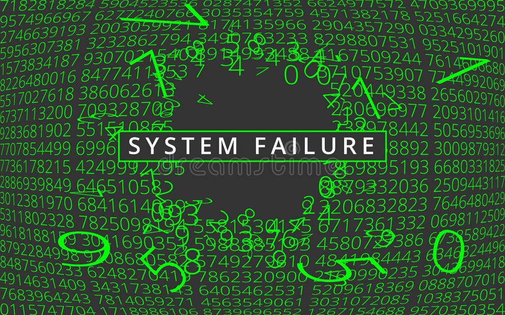 System failure background. stock vector. Illustration of data - 85985406