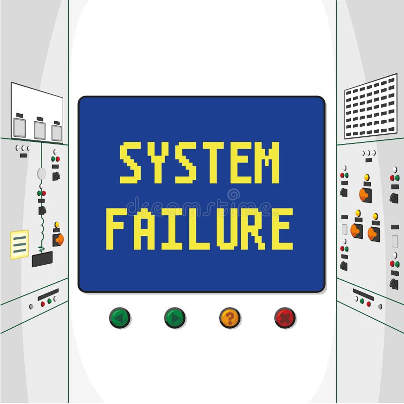 System Failure of a Panel or Control System Stock Vector - Illustration ...
