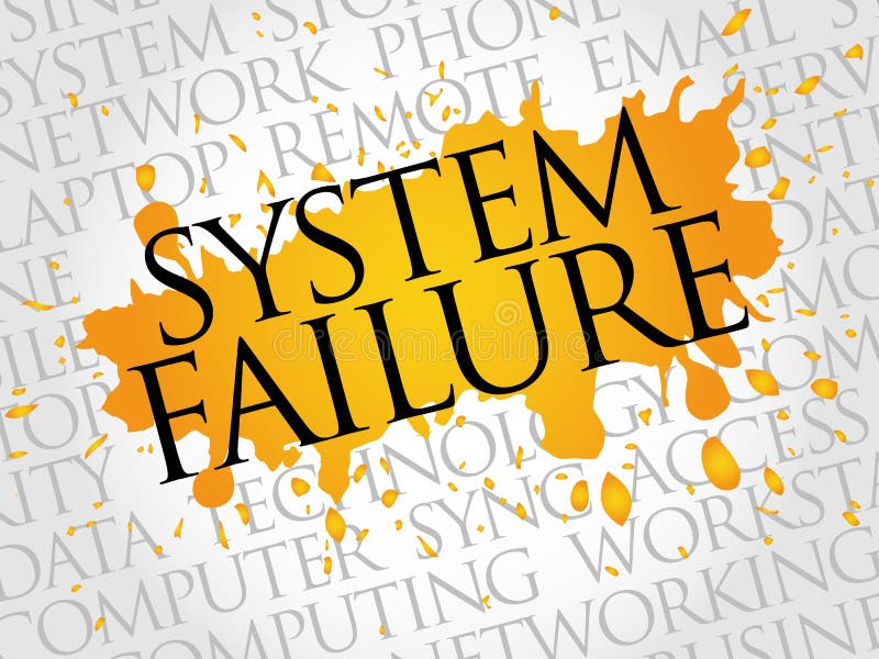 System Failure word cloud stock illustration. Illustration of concept ...