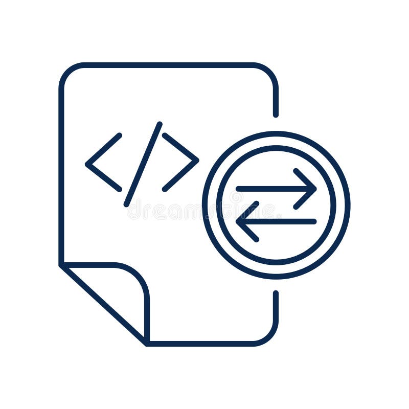 Files Exchange Icon, Black Vector Sign with Editable Strokes, Concept ...