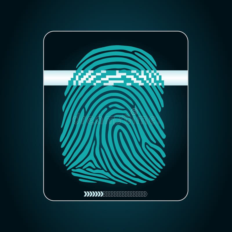 The System of Fingerprint Scanning - Biometric Security Devices Stock ...