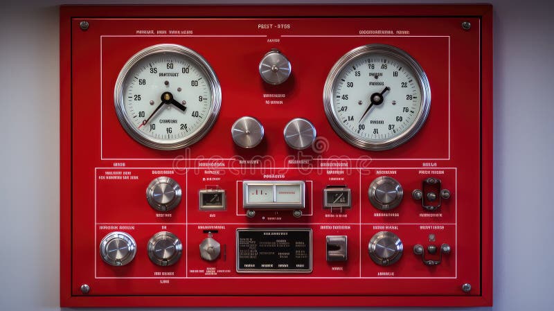 System Fire Alarm Control Panel Stock Illustration - Illustration of ...