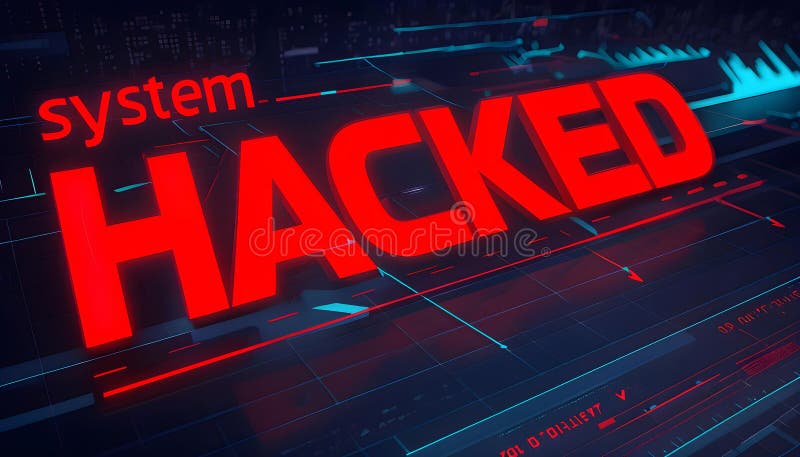 System HACKED in Bold Red on Digital Background, Symbolizing ...