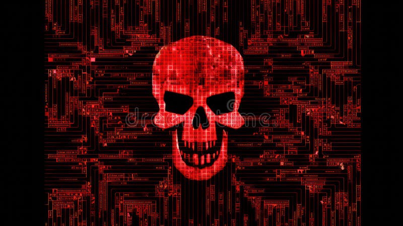 System Hacked": a Matrix-Inspired Symbol Image of a Computer Screen ...