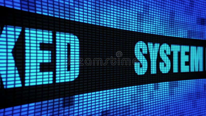 System Hacked Side Text Scrolling LED Wall Pannel Display Sign Board ...