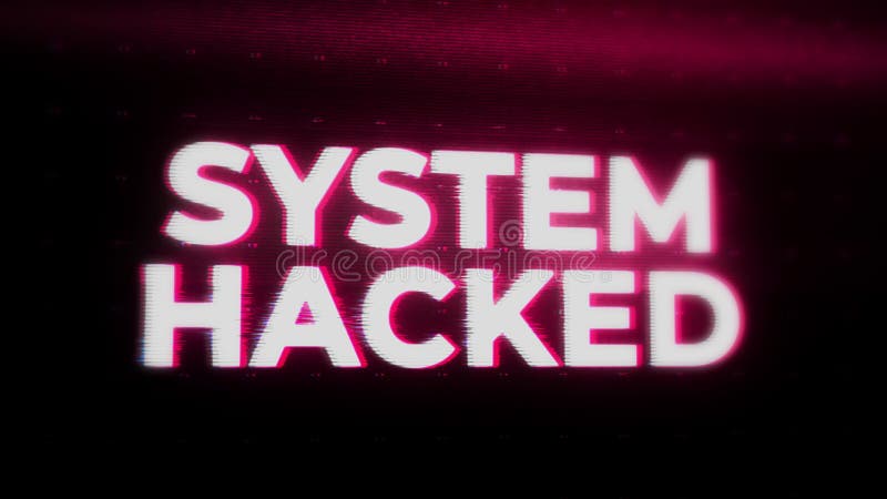 Ransomware Red Warning Error Alert Computer Virus Alert Hacking Message