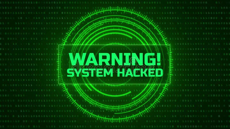 System Hacked Warning System Hacked Computer Hacking Warning Message Stock Footage Video Of