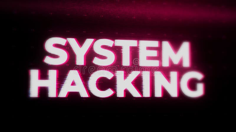 System Hacking Warning Alert Error Message Flashing On Screen Computer