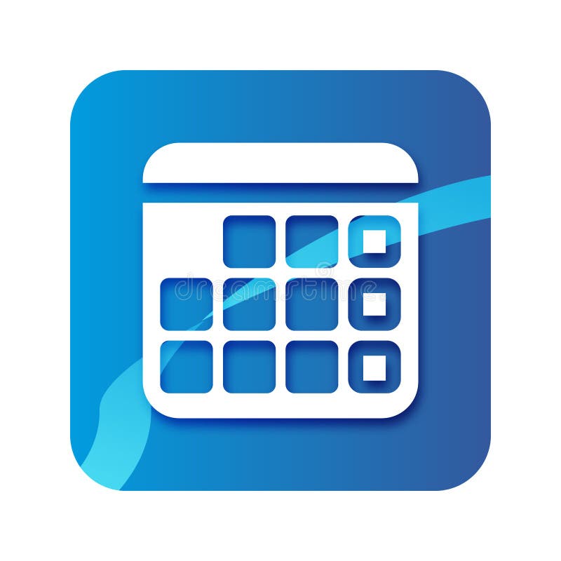 Cartoon button calendar stock vector. Illustration of flat - 260760399