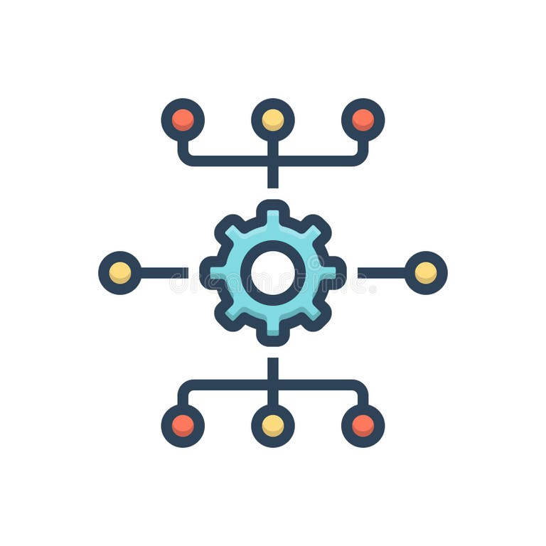 Color Illustration Icon for System, Mainframe and Server Stock Vector ...