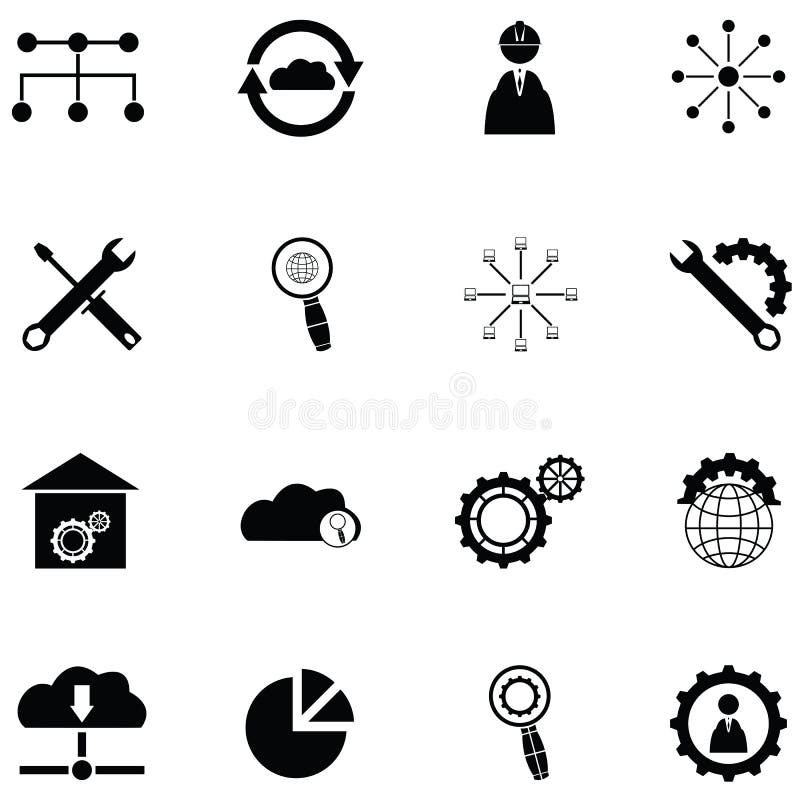 System icon set stock vector. Illustration of control - 107353320
