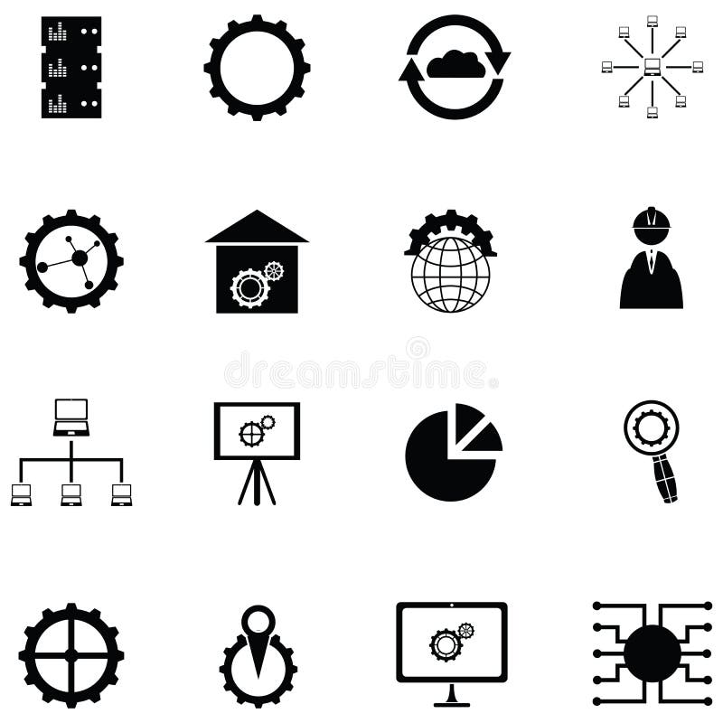 System icon set stock vector. Illustration of tools - 107353460