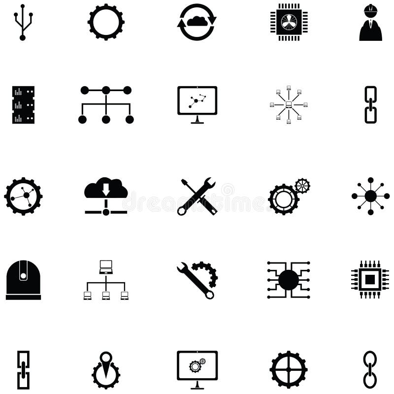 System icon set stock vector. Illustration of computer - 120572648