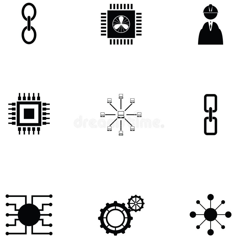 System icon set stock vector. Illustration of database - 120572623