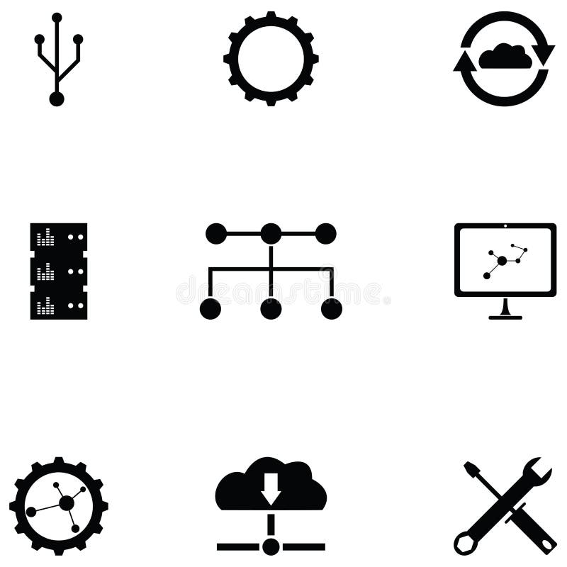 System icon set stock vector. Illustration of graphic - 120572630