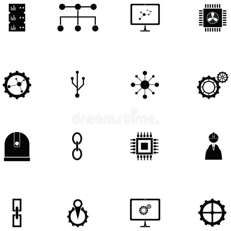 System icon set stock vector. Illustration of vector - 120572631