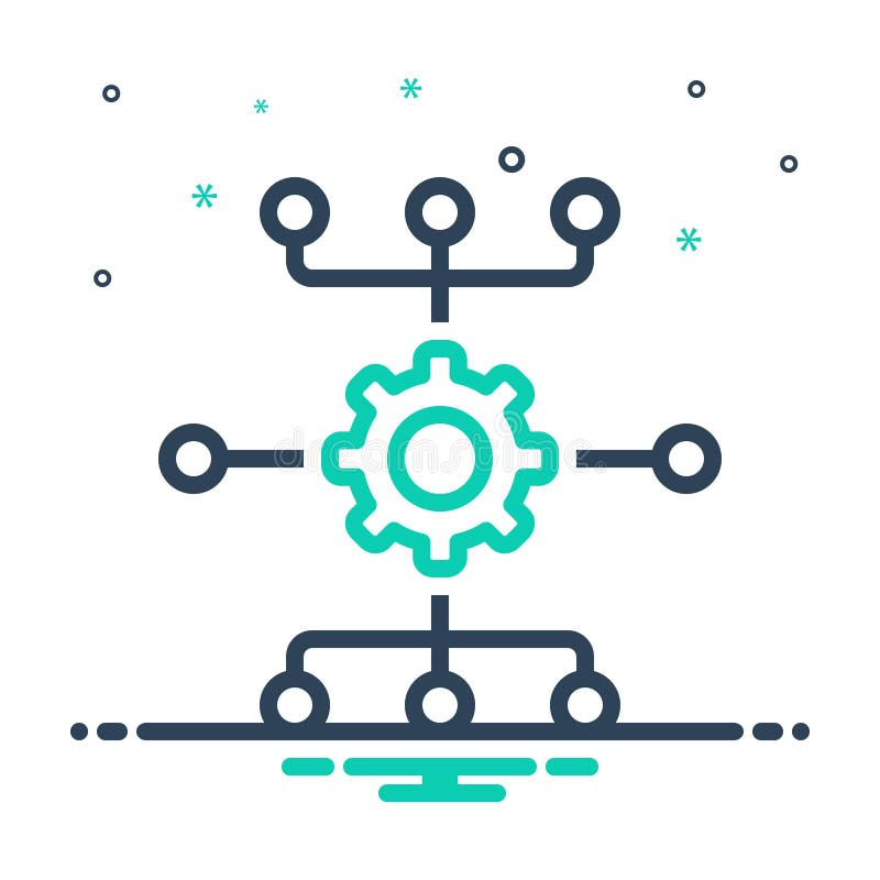 Mix Icon for System, Mainframe and Server Stock Illustration ...