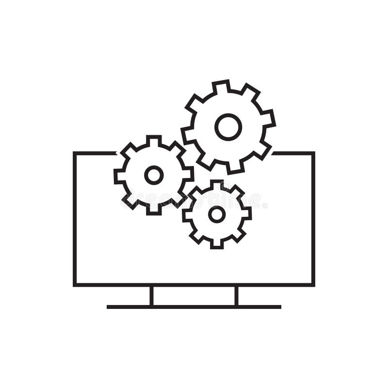 System icon vector stock vector. Illustration of outline - 304439789